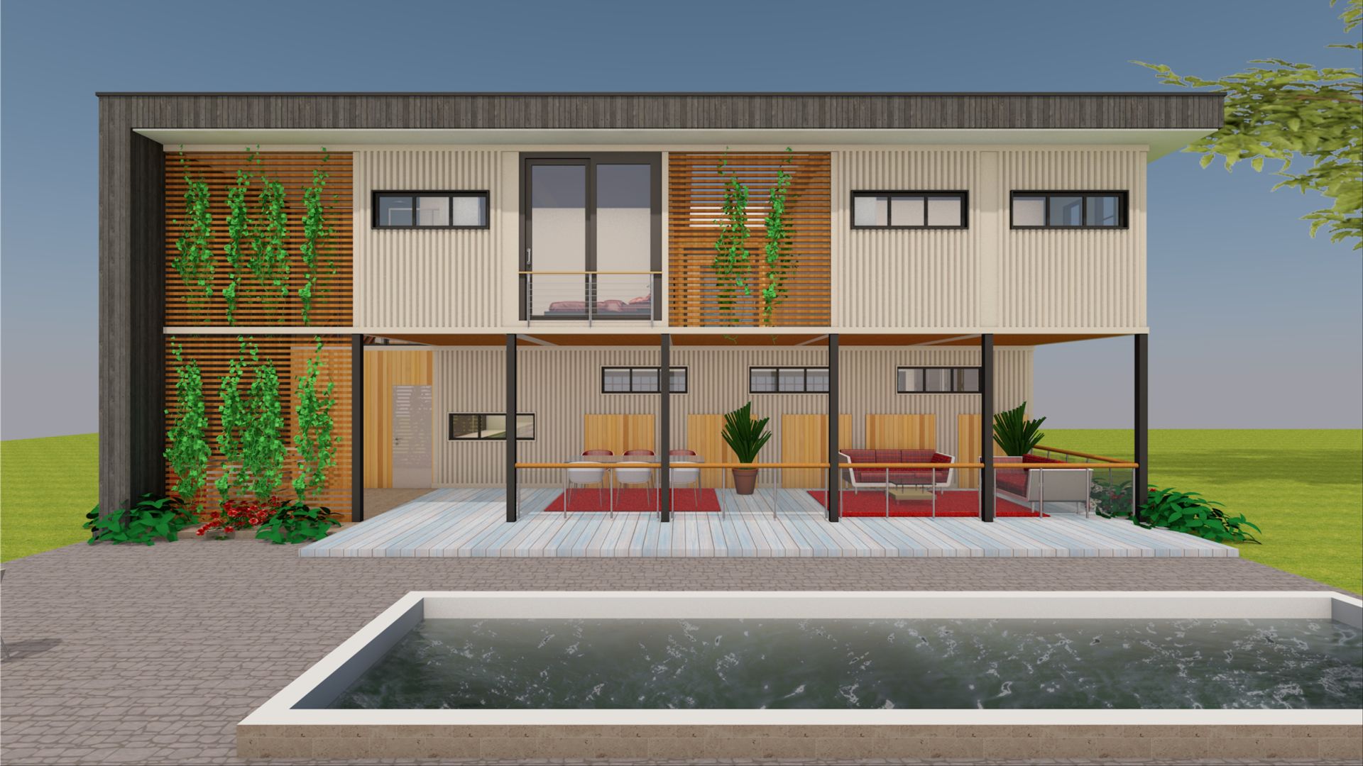 Modern Shipping Container 4 Bedroom House Design Floor Plan - The ...